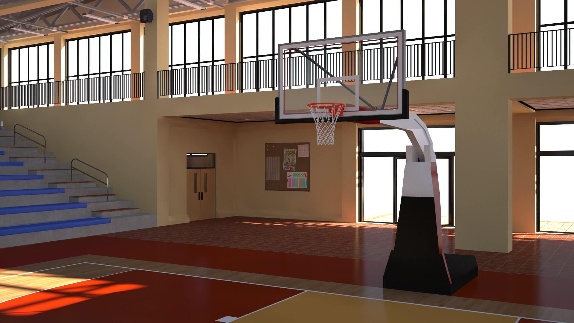 High School Gymnasium - 3D Model by zyed