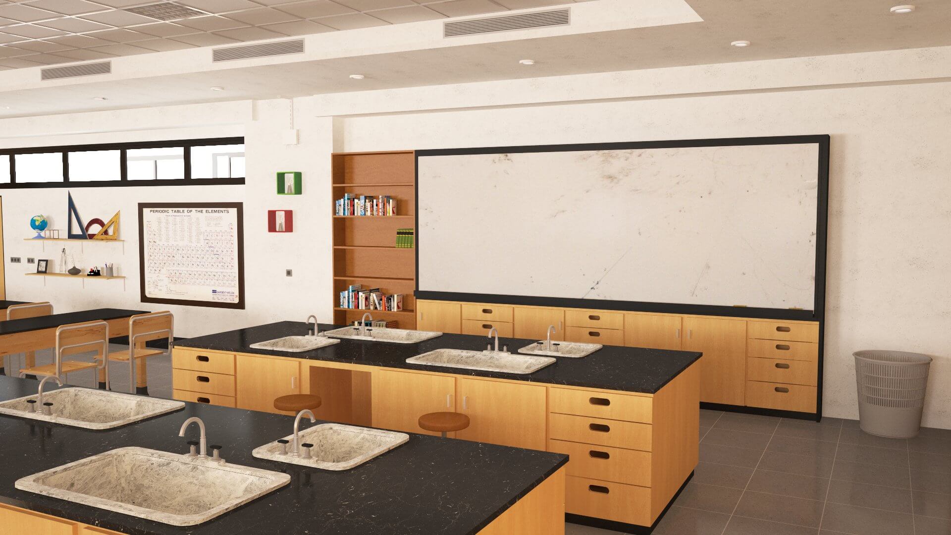 Laboratory Classroom - 3D Model by zyed