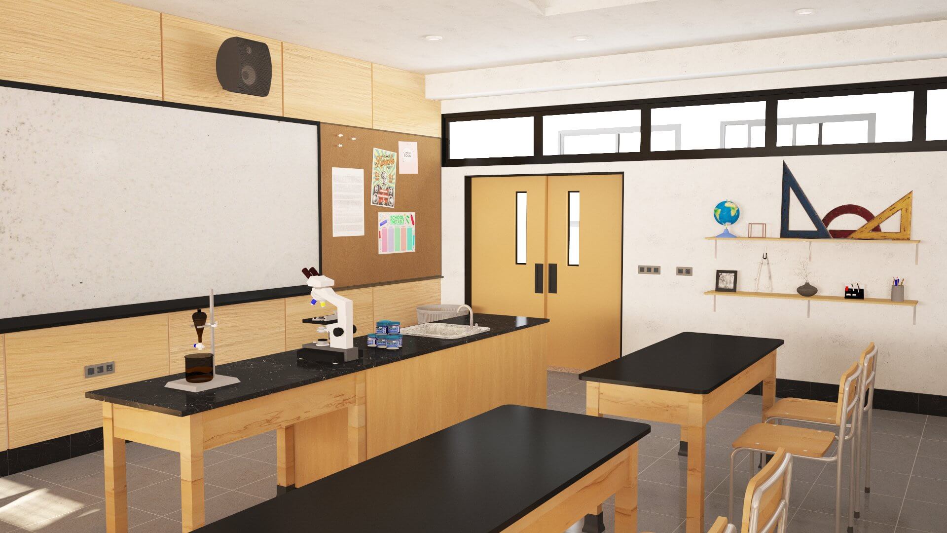 Laboratory Classroom - 3D Model by zyed