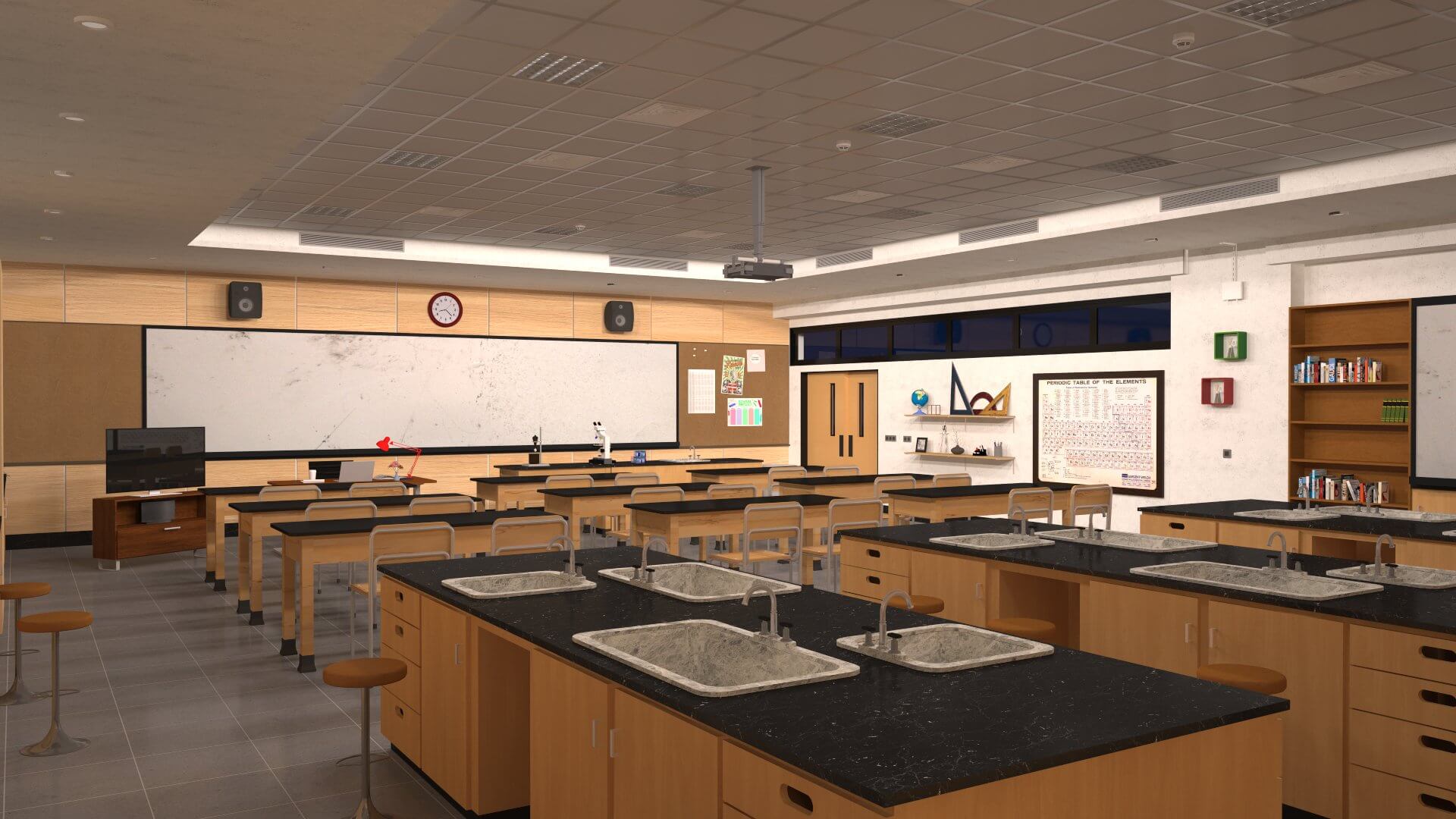 Laboratory Classroom - 3D Model by zyed
