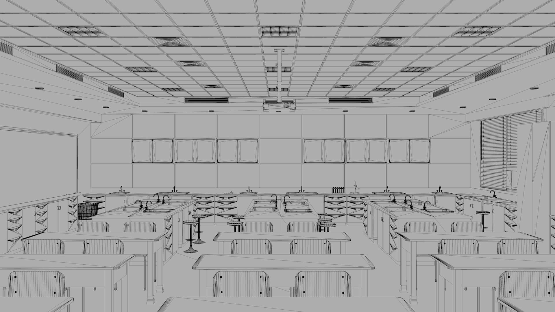 Laboratory Classroom - 3D Model by zyed