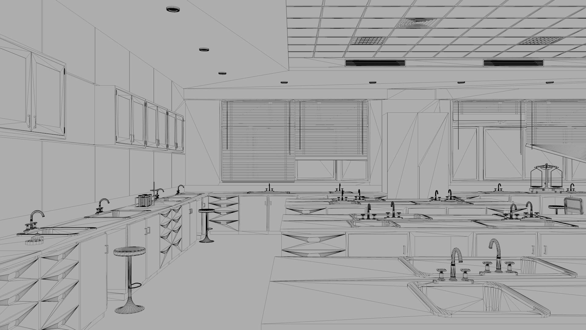 Laboratory Classroom - 3D Model by zyed