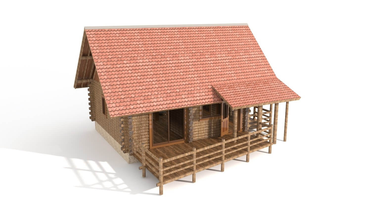 Log House - 3D Model by zyed