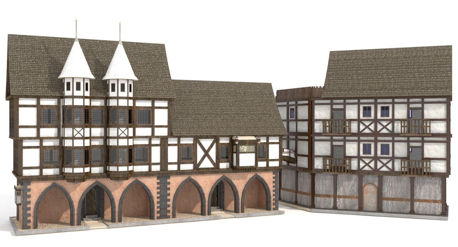 Medieval Building - 3D Model by zyed