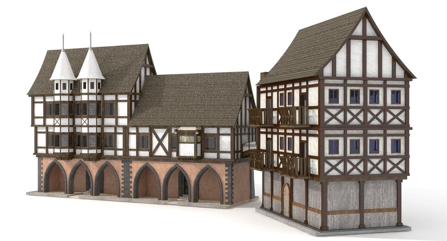 Medieval Building - 3D Model by zyed