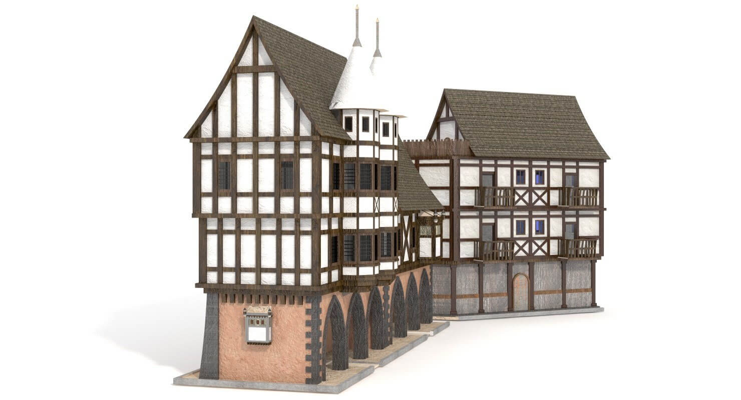Medieval Building - 3D Model by zyed