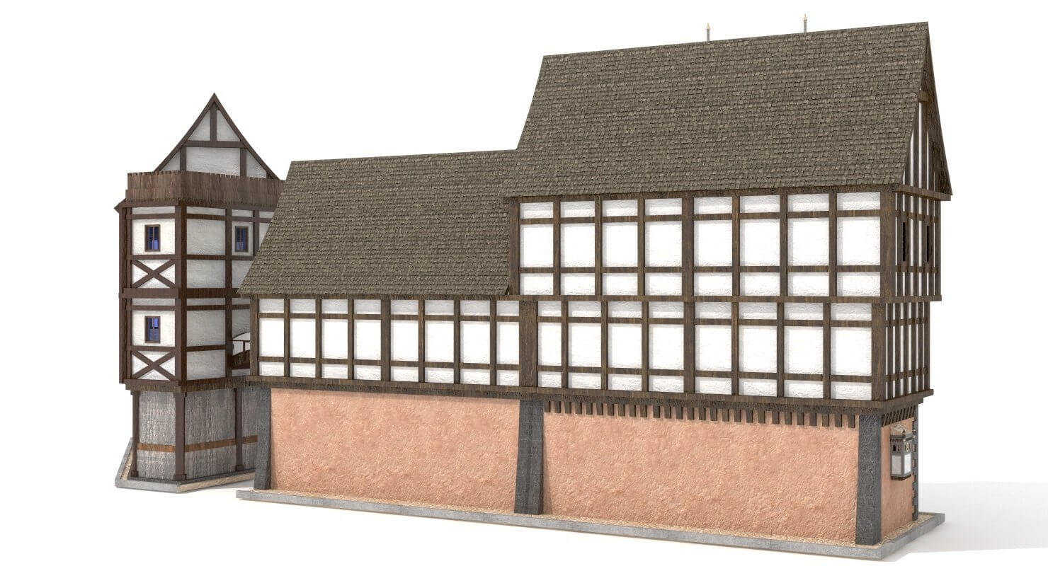 Medieval Building - 3D Model by zyed