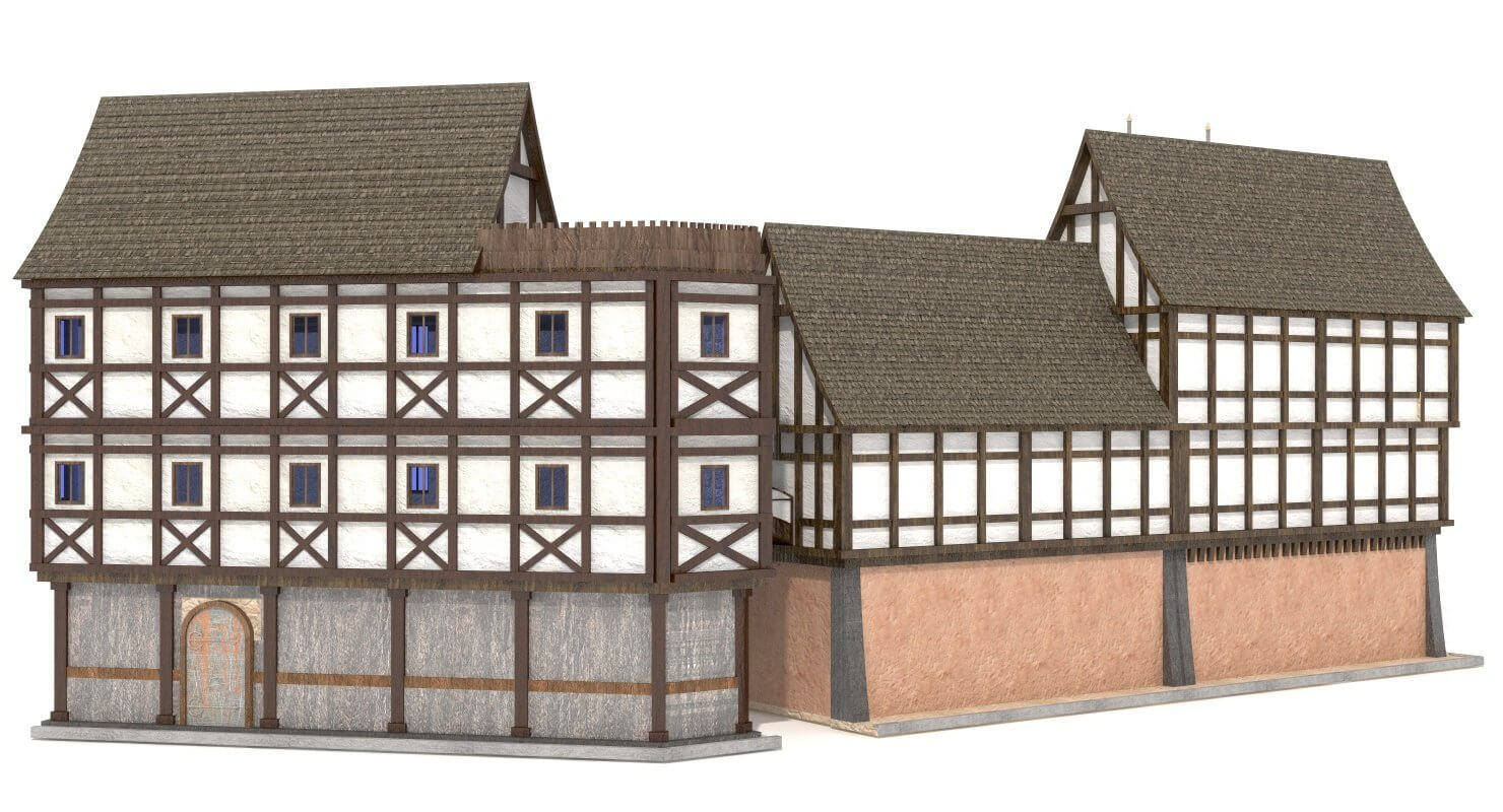Medieval Building - 3D Model by zyed