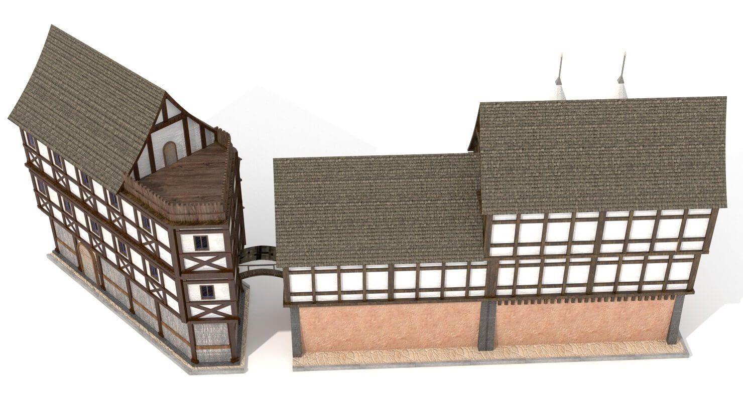 Medieval Building - 3D Model by zyed