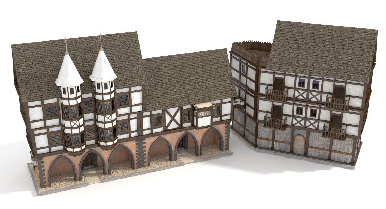 Medieval Building - 3D Model by zyed