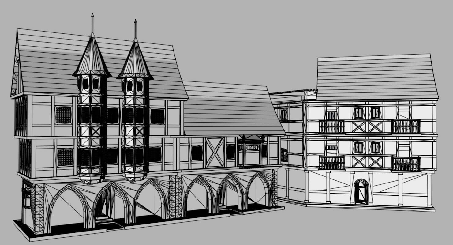 Medieval Building - 3D Model by zyed