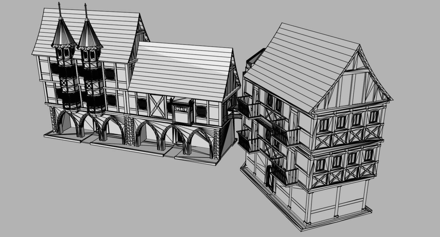 Medieval Building - 3D Model by zyed