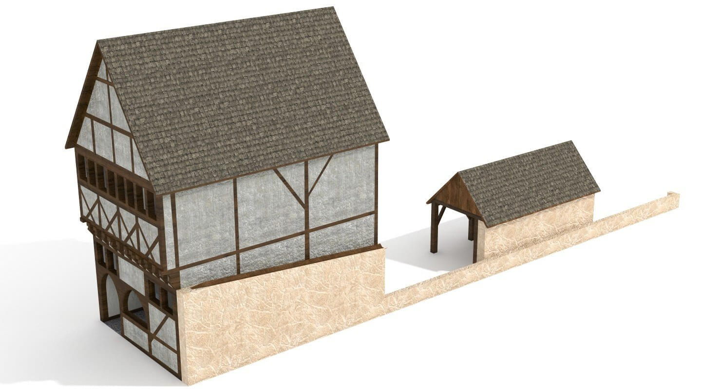 Medieval Farm - 3D Model by zyed