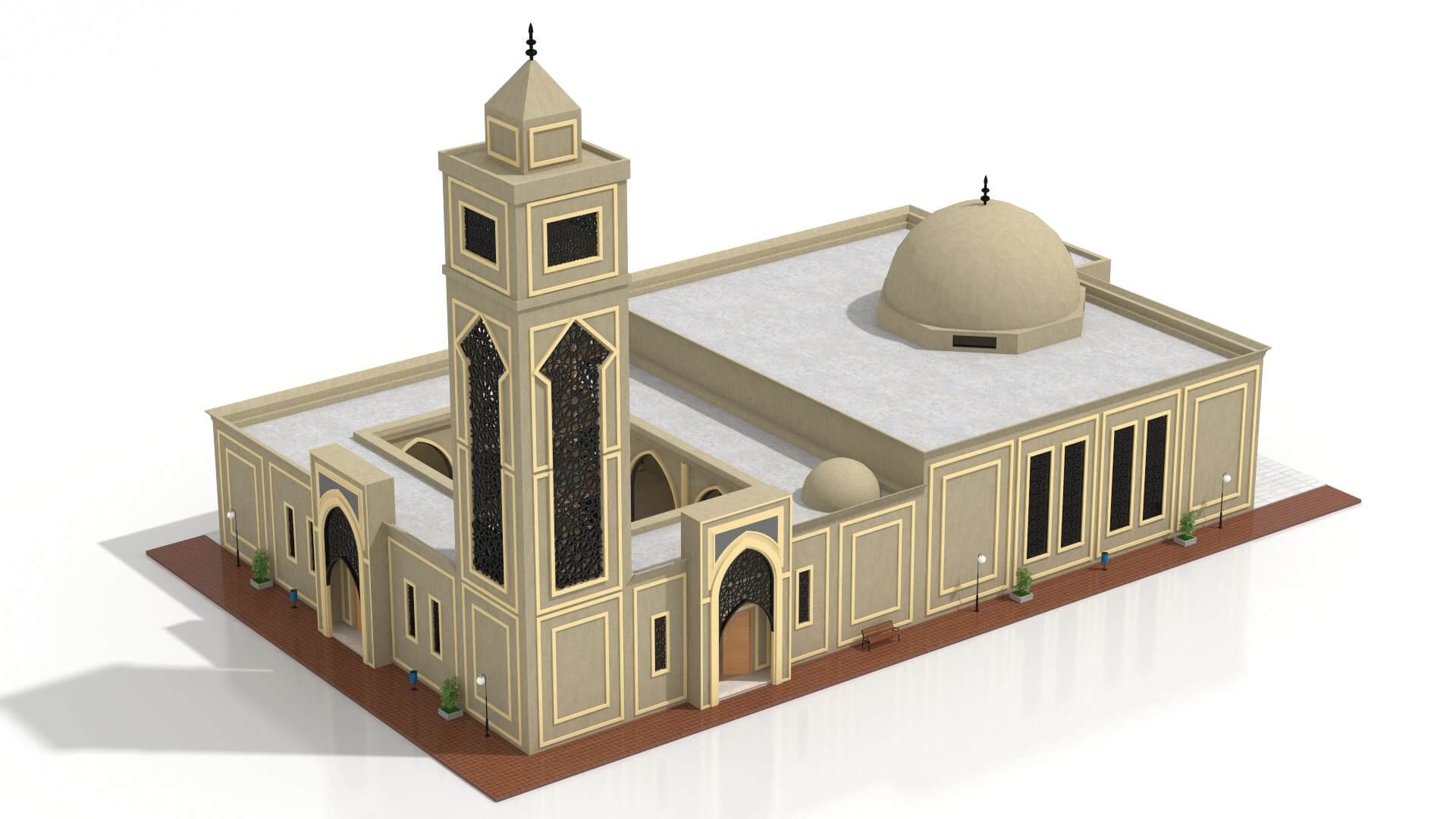 Mosque - 3D Model by zyed