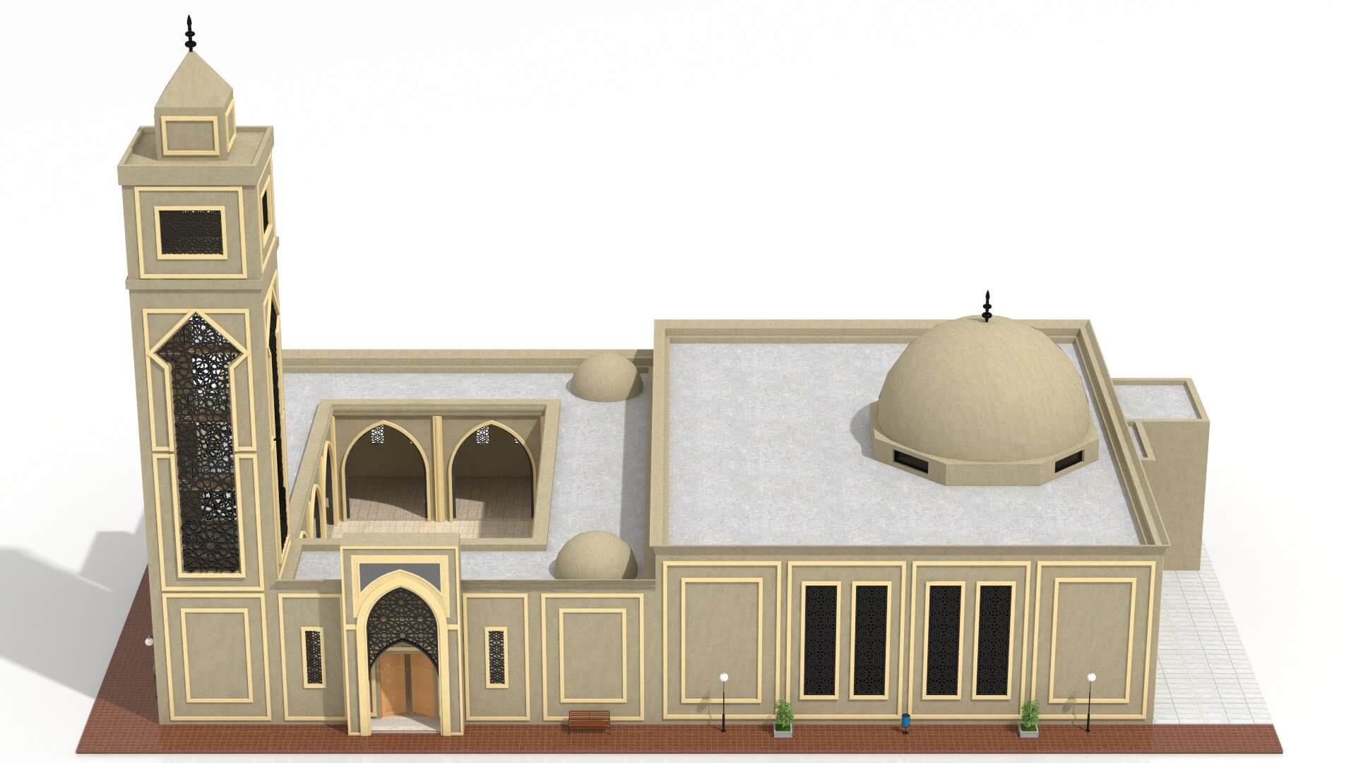 Mosque - 3D Model by zyed