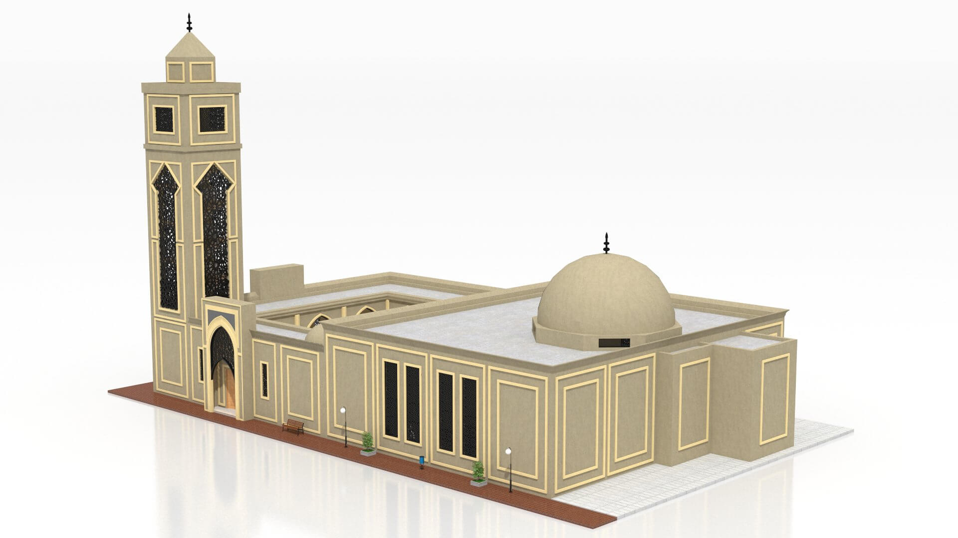 Mosque - 3D Model by zyed