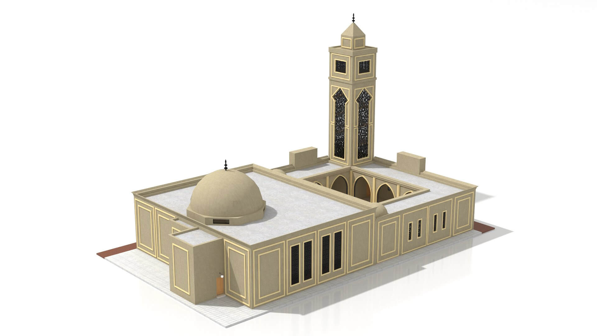 Mosque - 3D Model by zyed