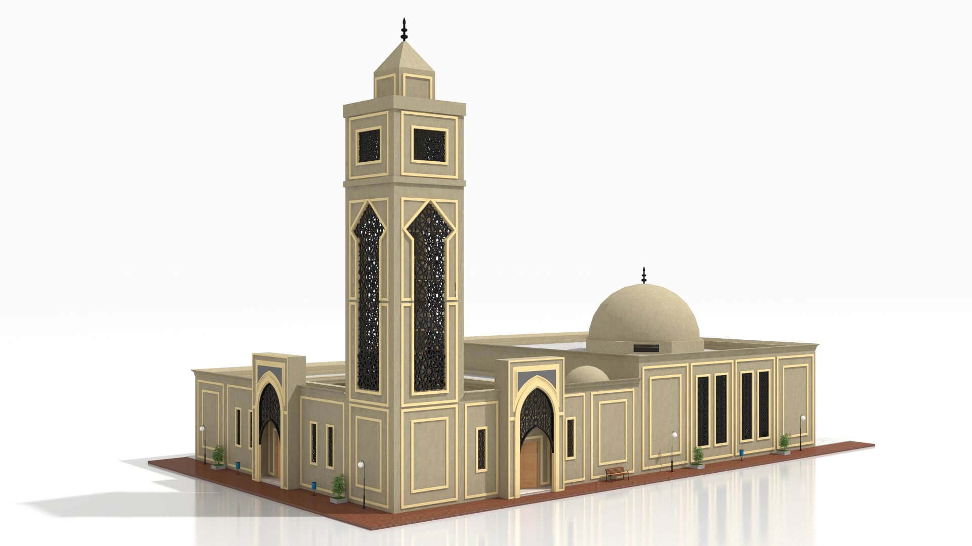 Mosque - 3D Model by zyed
