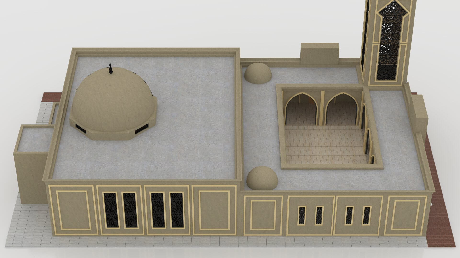 Mosque - 3D Model by zyed