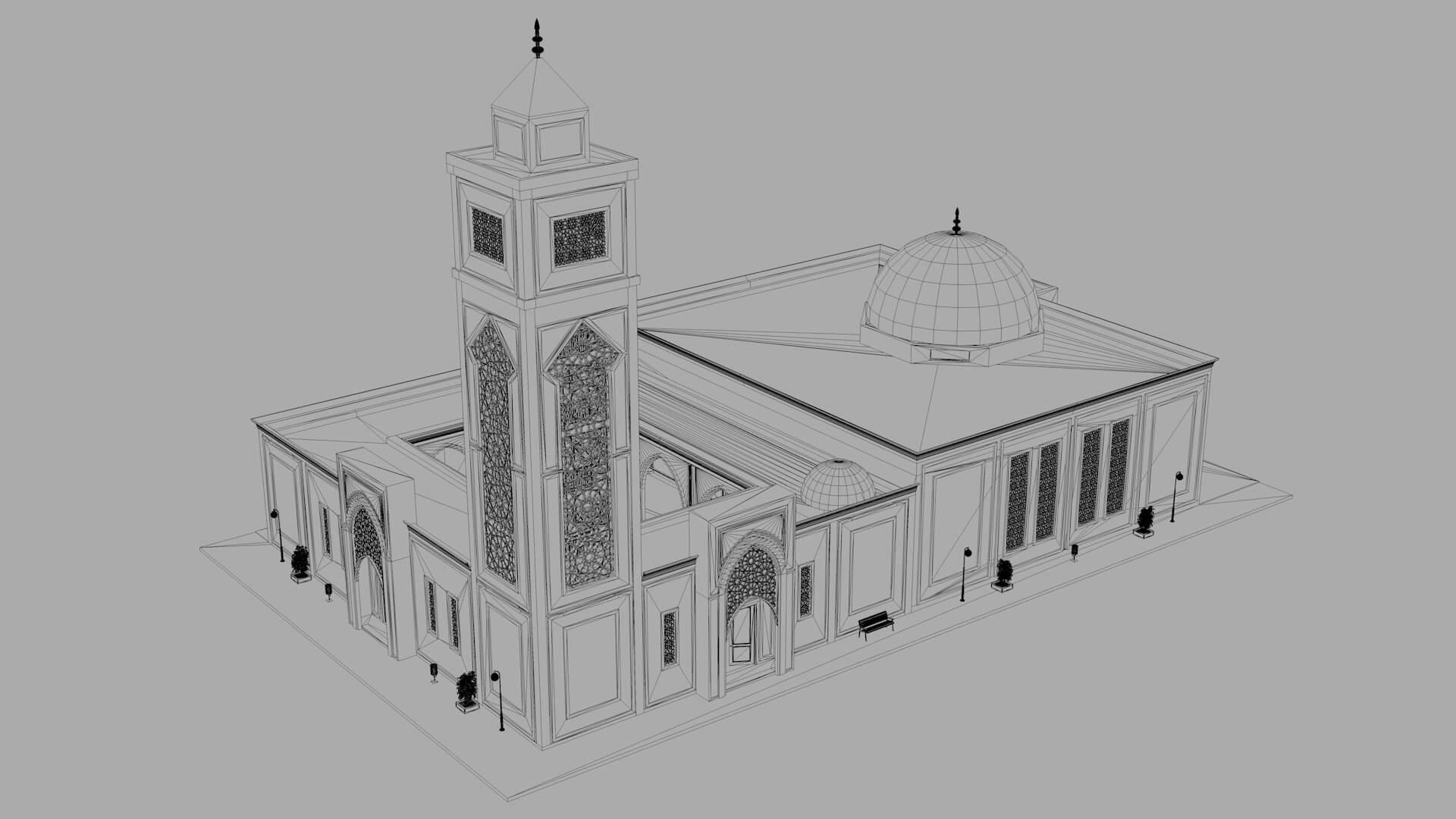 Mosque - 3D Model by zyed