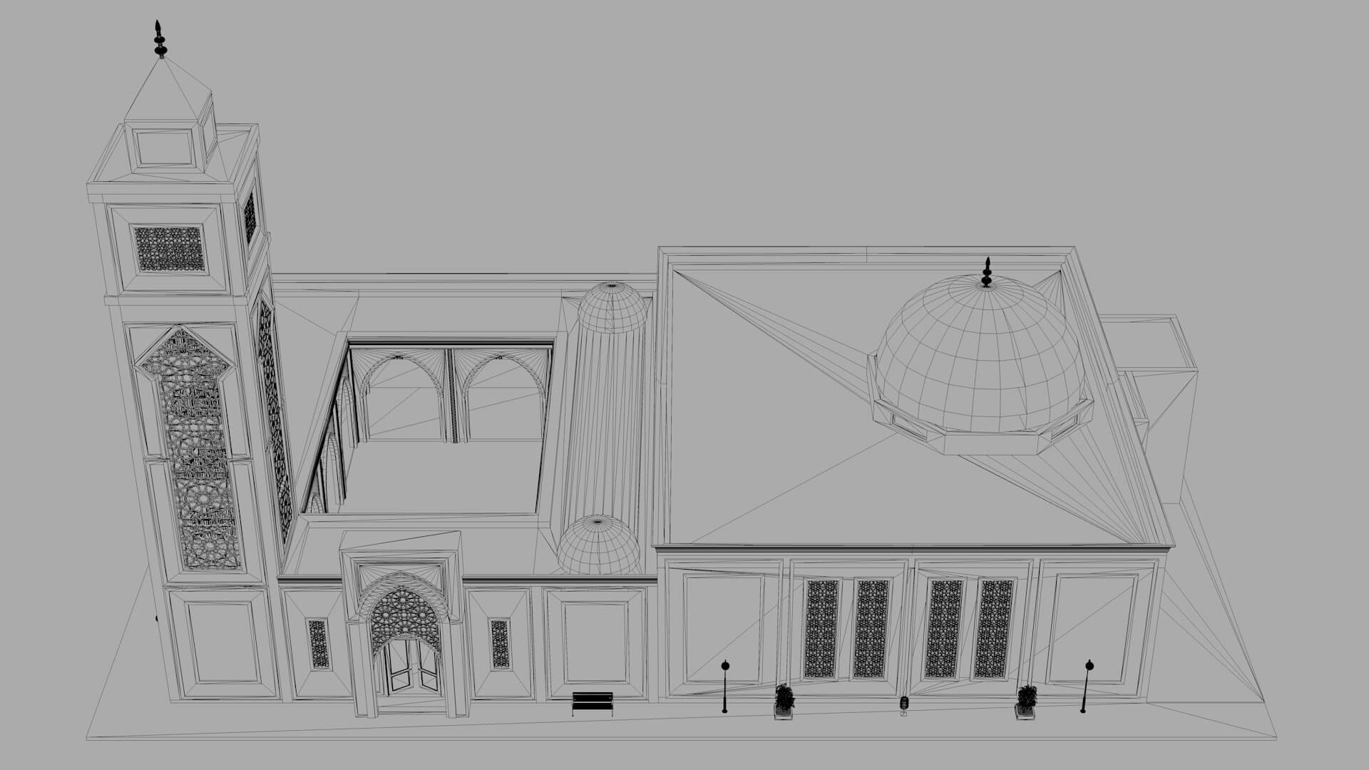 Mosque - 3D Model by zyed