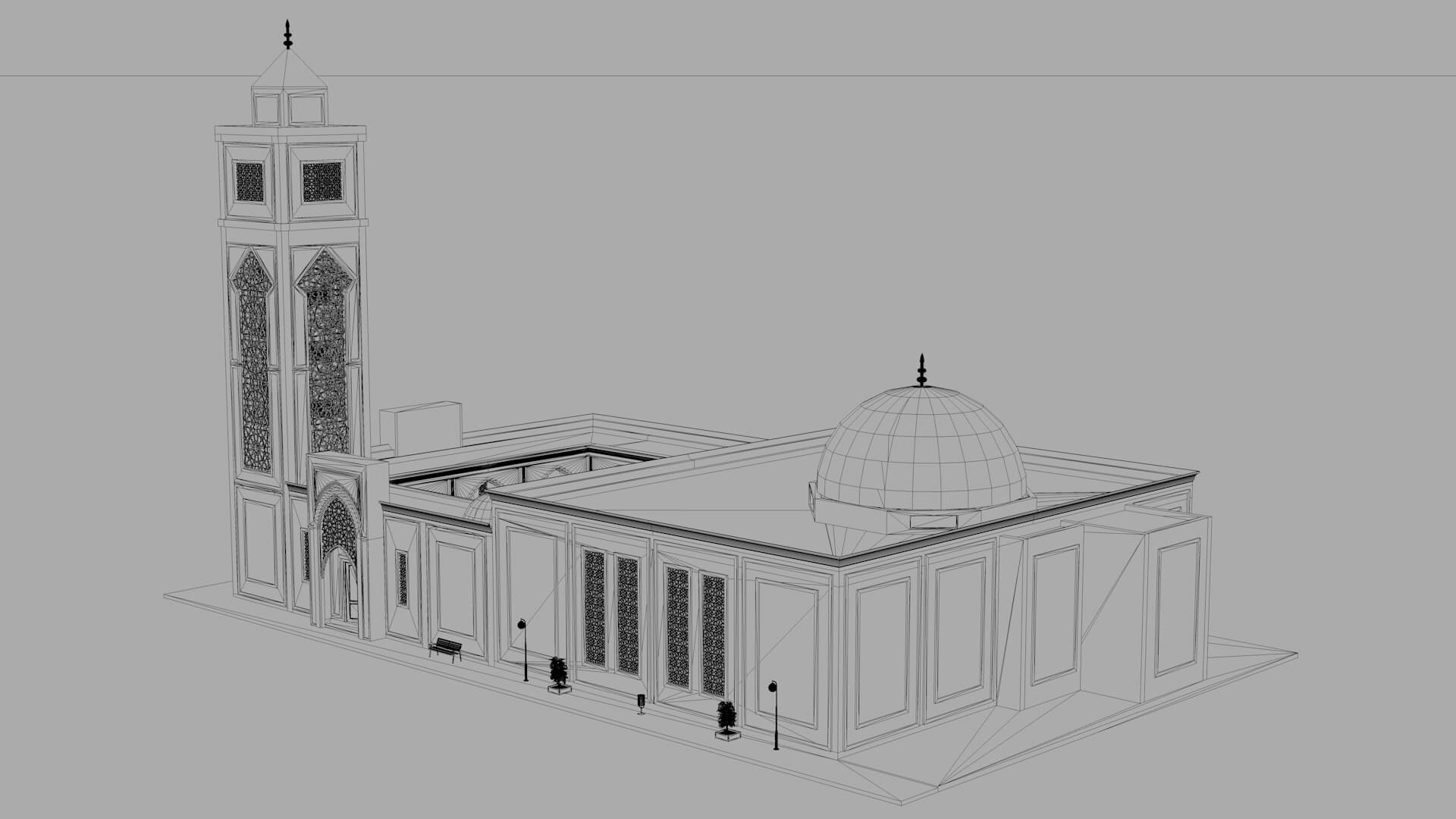 Mosque - 3D Model by zyed