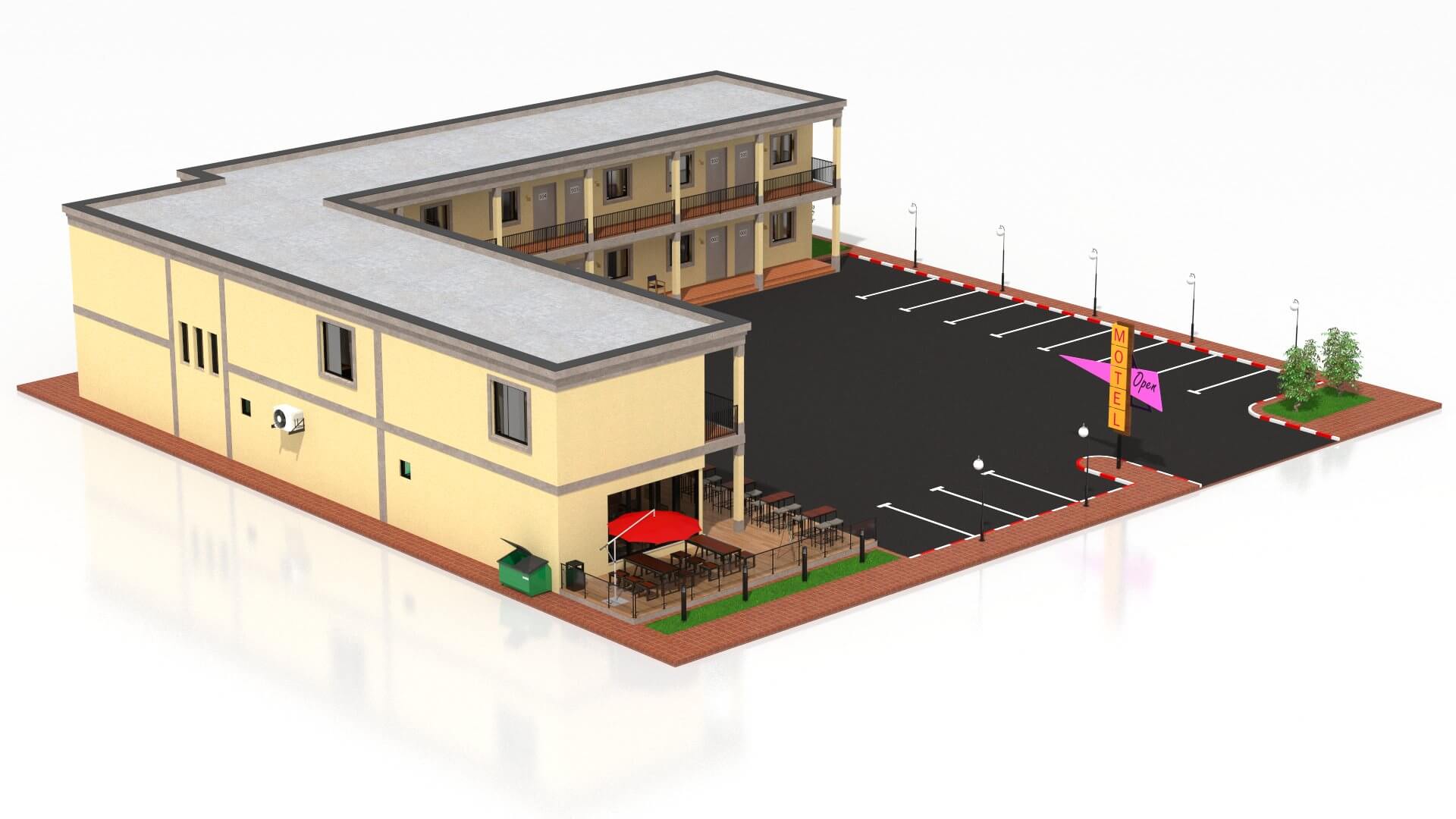 Motel - 3D Model by zyed
