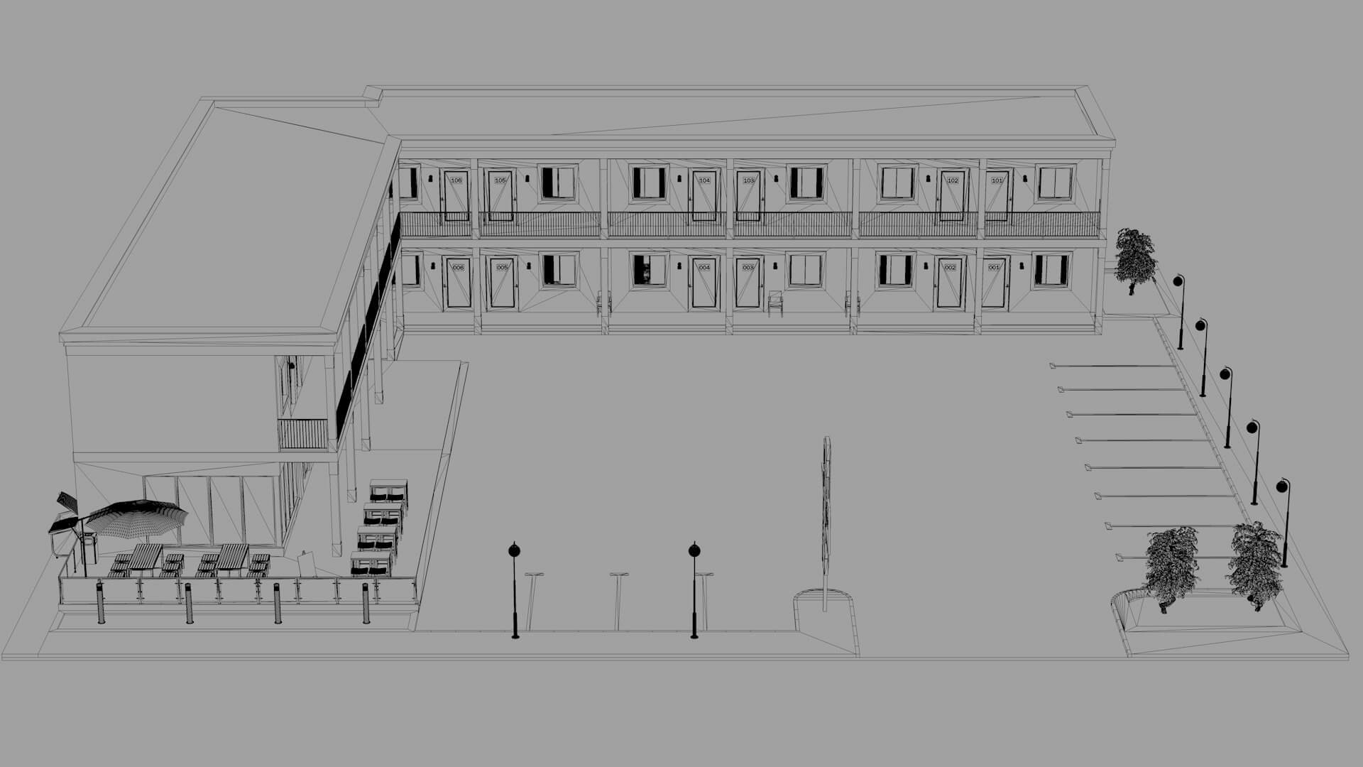 Motel - 3D Model by zyed