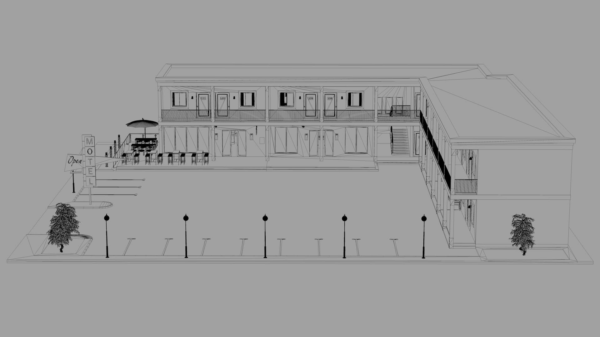 Motel - 3D Model by zyed