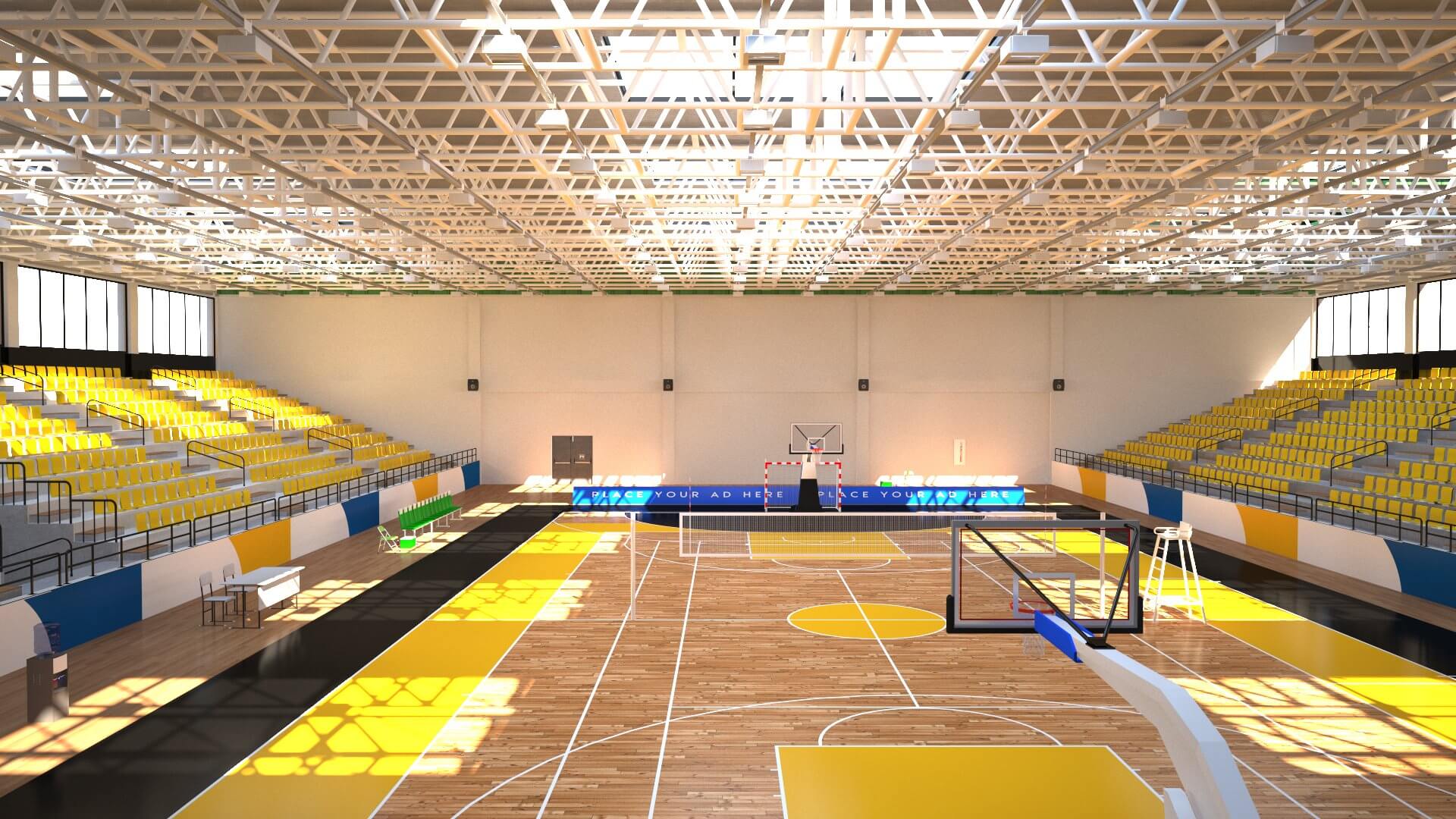 Multipurpose Stadium - 3D Model by zyed