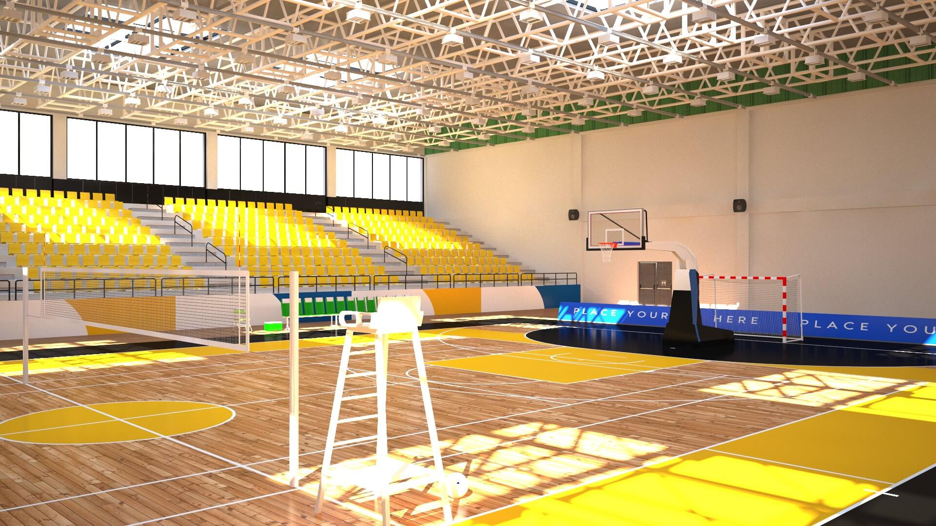 Multipurpose Stadium - 3D Model by zyed