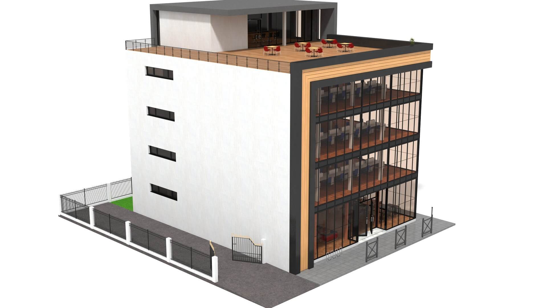 Office Building 3 - 3D Model by zyed