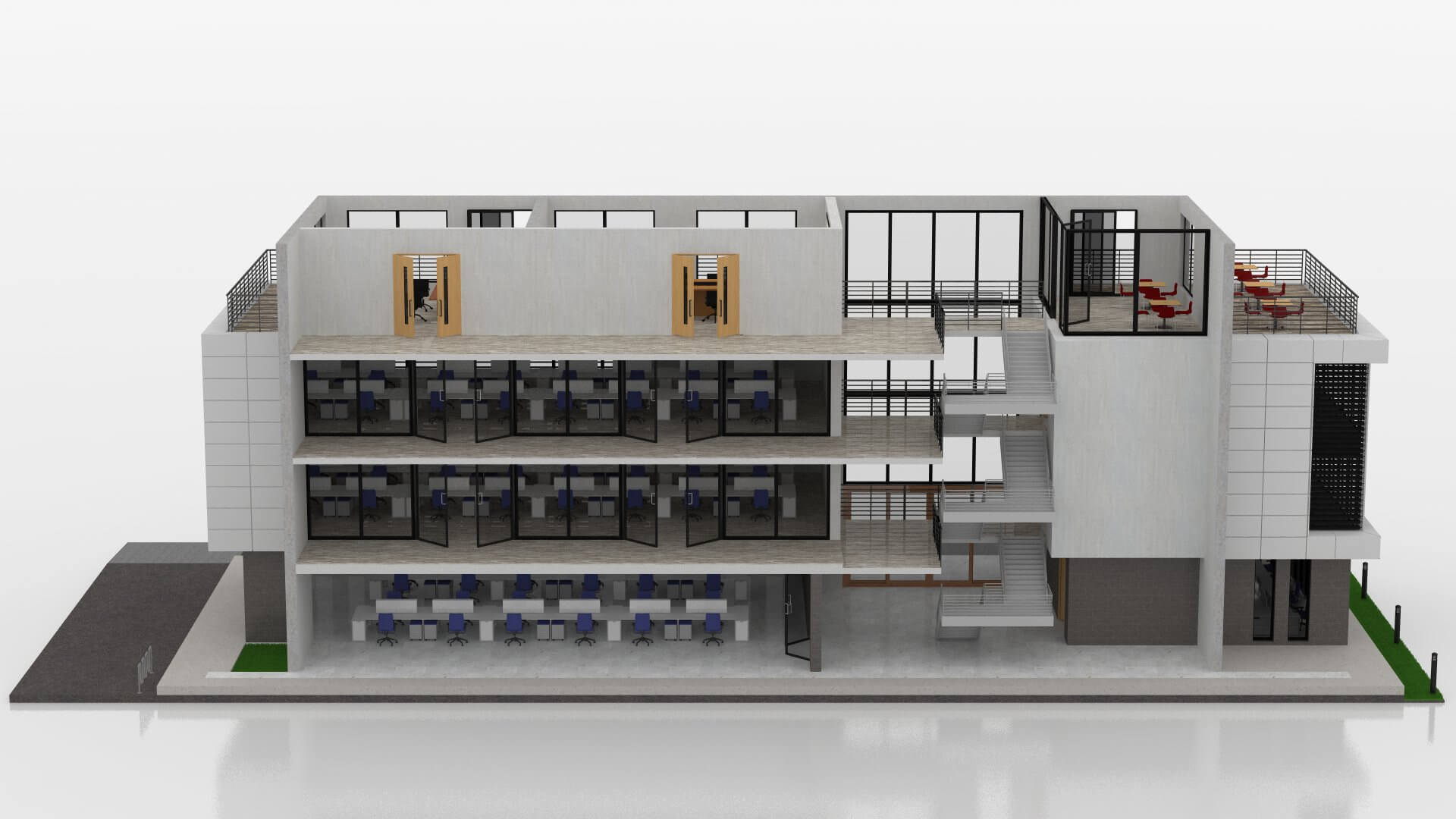 Office Building 6 - 3D Model by zyed