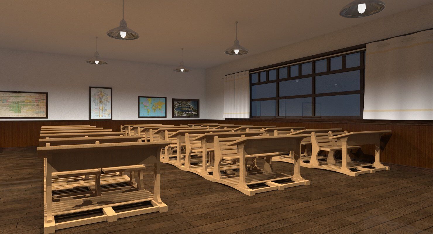 Old Classroom - 3D Model by zyed
