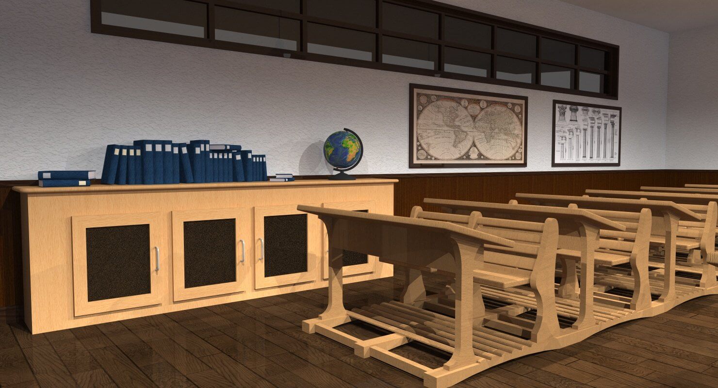 Old Classroom - 3D Model by zyed
