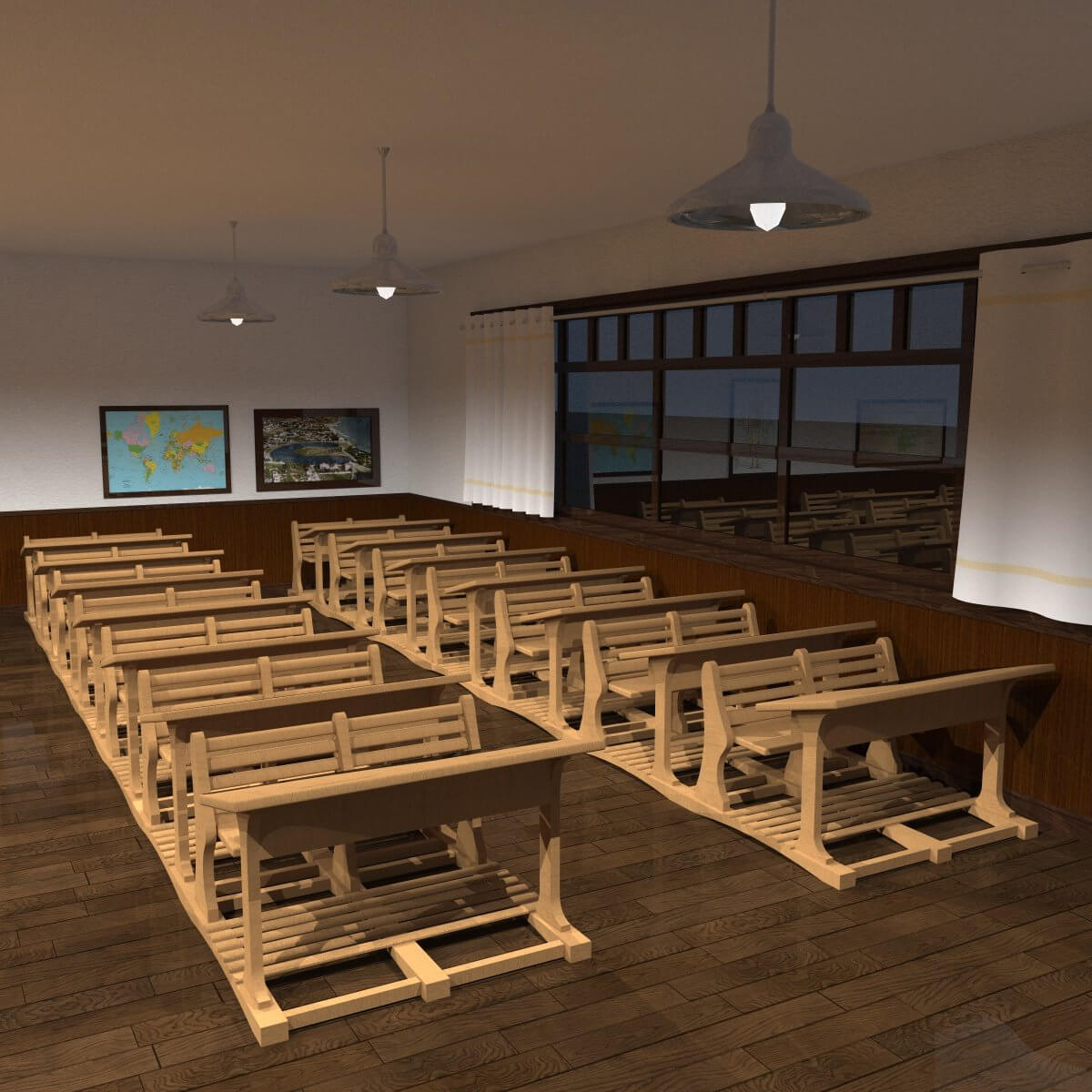Old Classroom - 3D Model by zyed