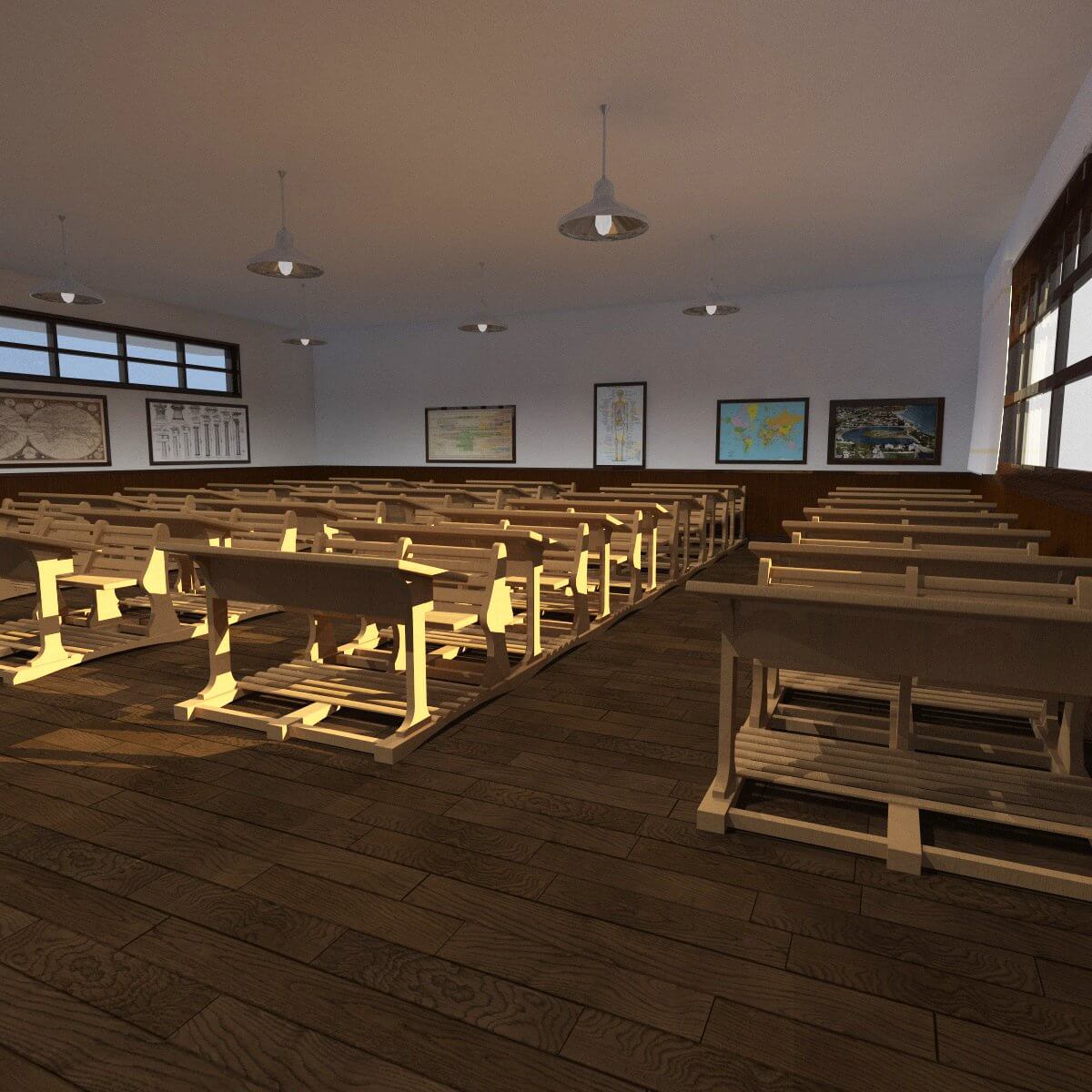 Old Classroom - 3D Model by zyed