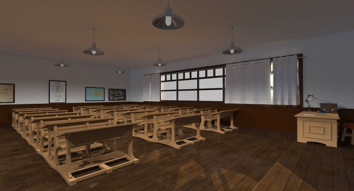 Old Classroom - 3D Model by zyed
