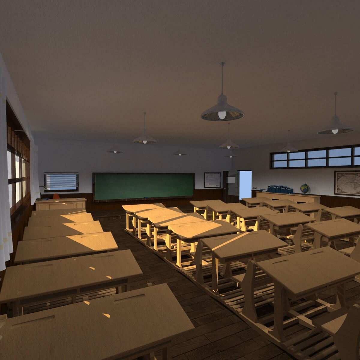 Old Classroom - 3D Model by zyed