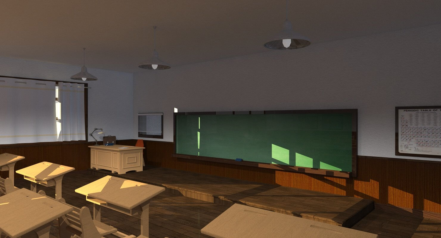 Old Classroom - 3D Model by zyed