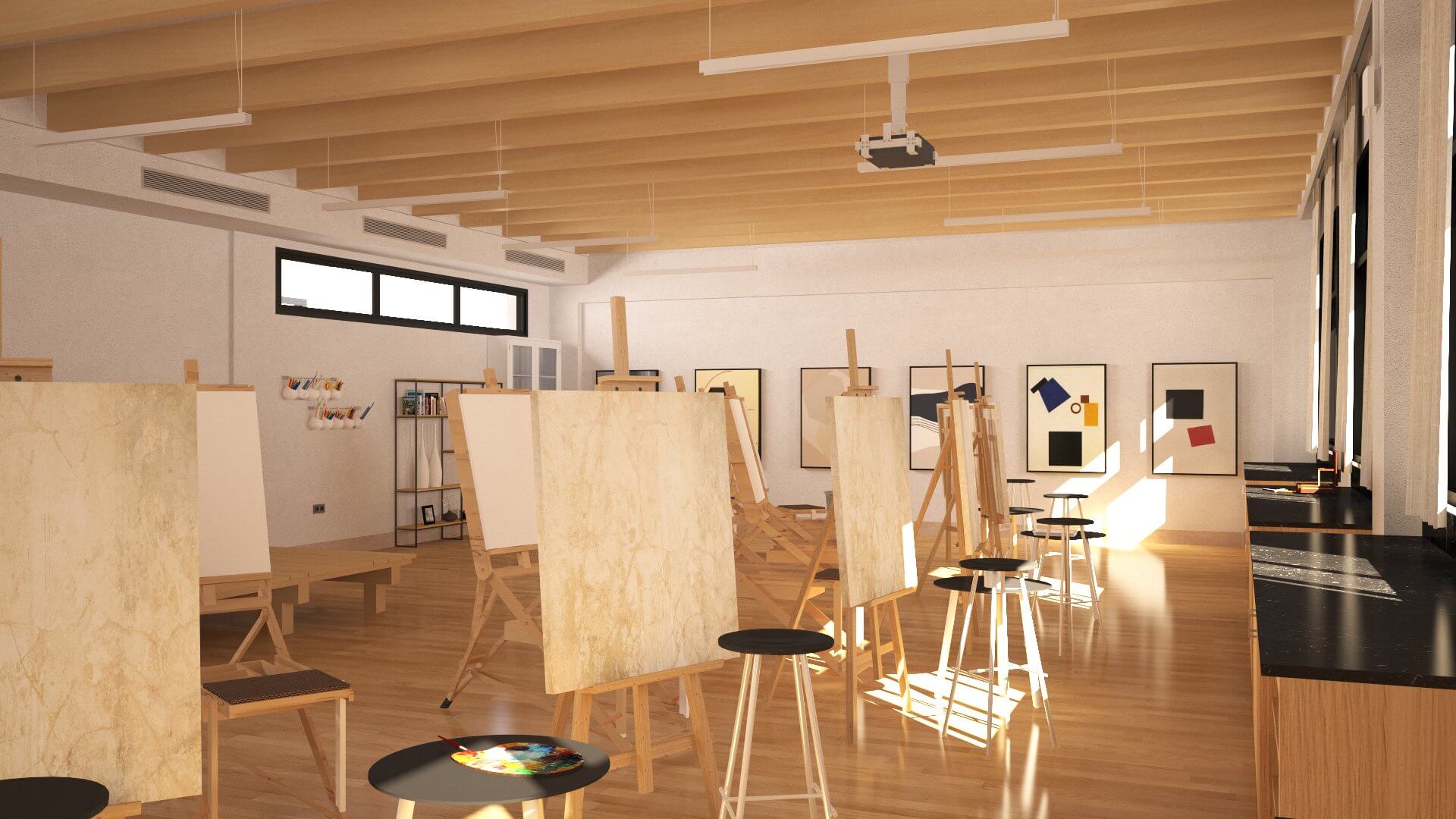 Painting Studio - 3D Model by zyed