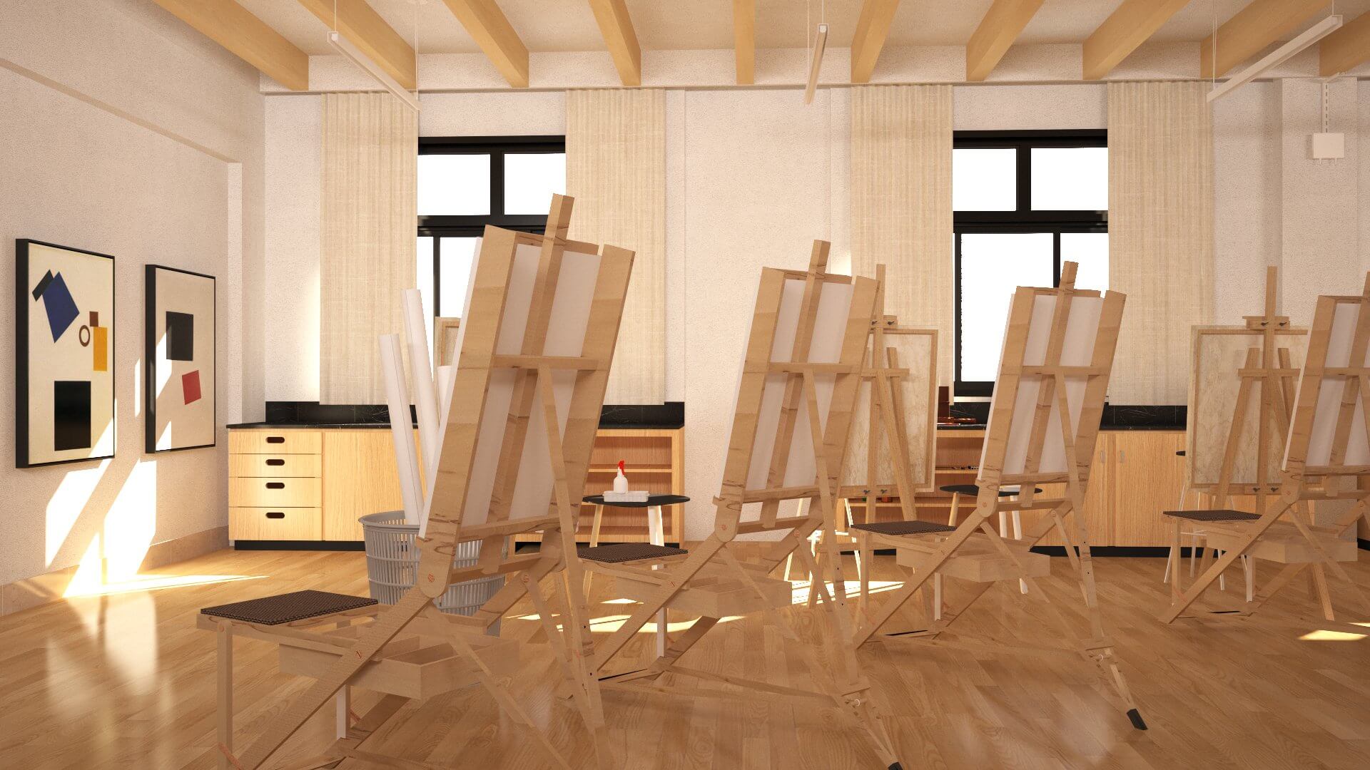 Painting Studio - 3D Model by zyed