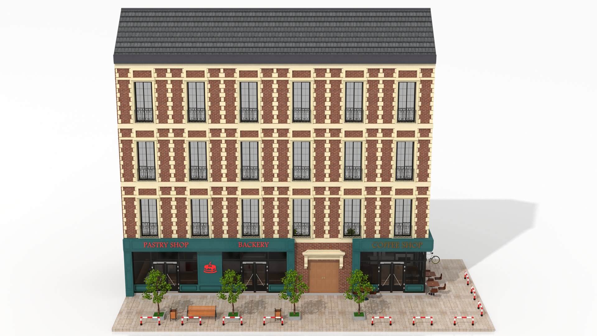 Parisian Residential Block - 3D Model by zyed