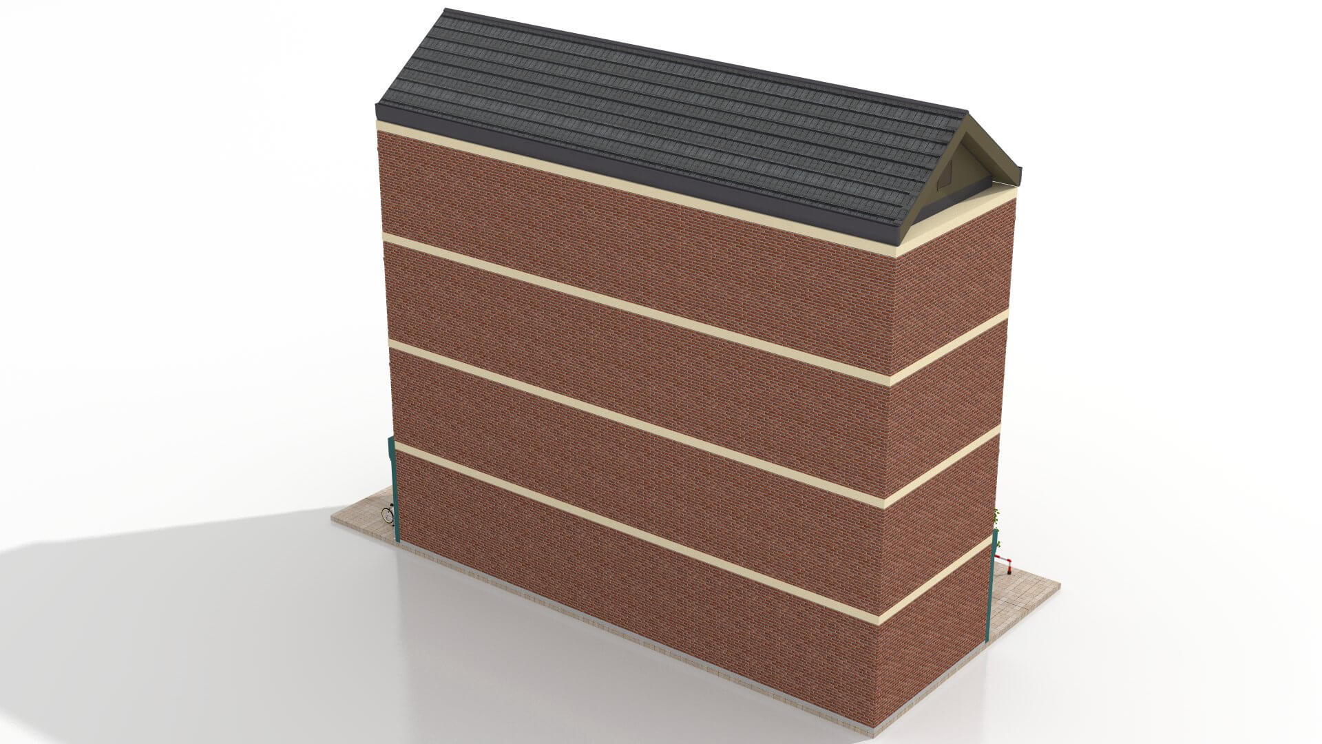 Parisian Residential Block - 3D Model by zyed