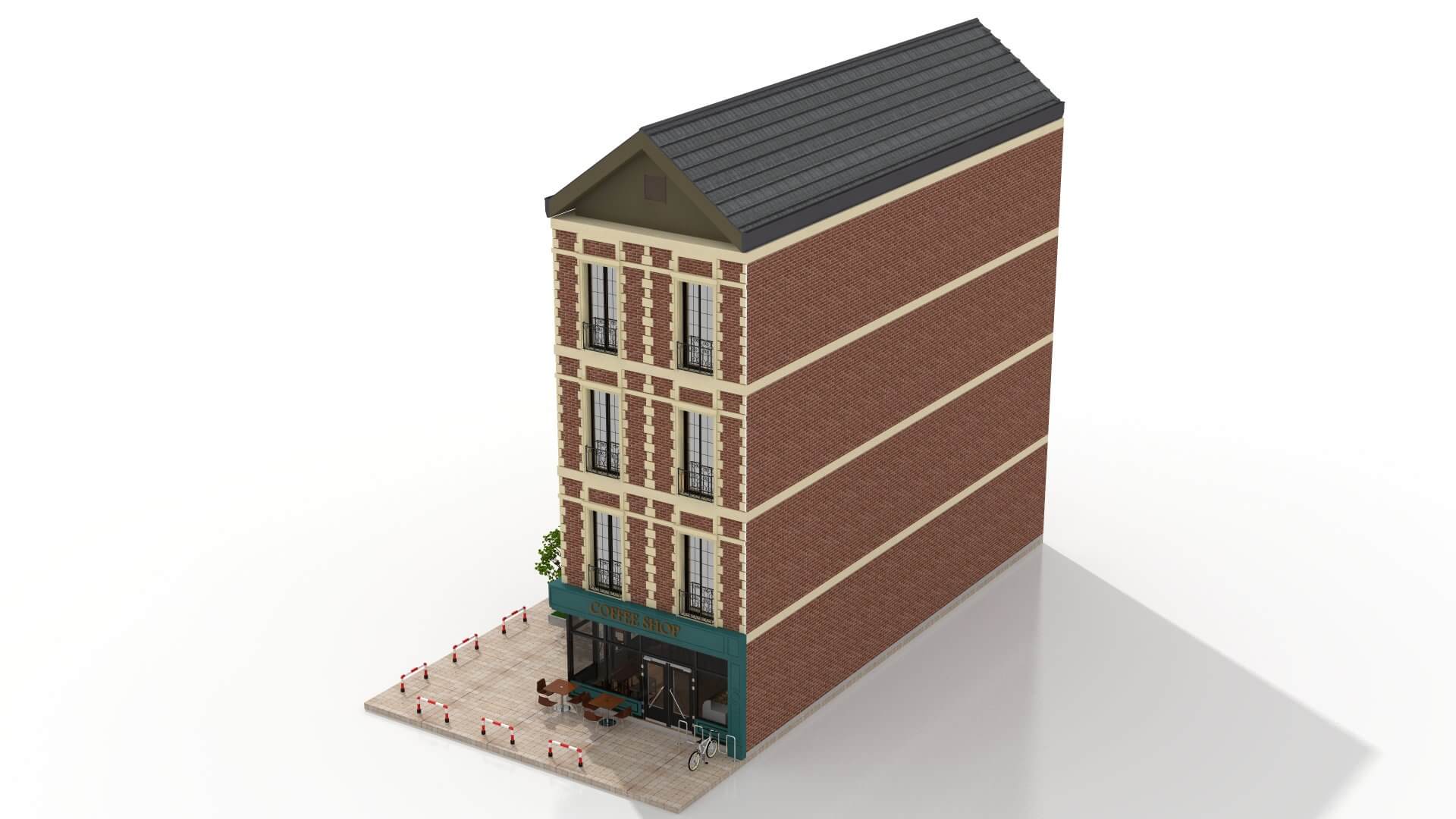 Parisian Residential Block - 3D Model by zyed