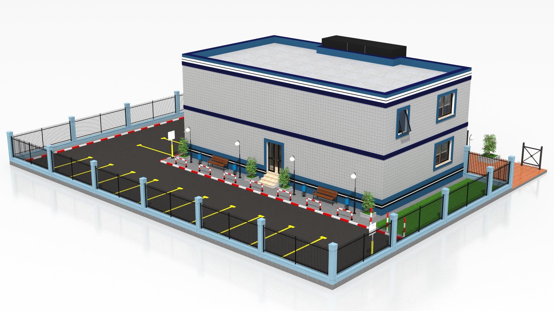 Police Station - 3D Model by zyed