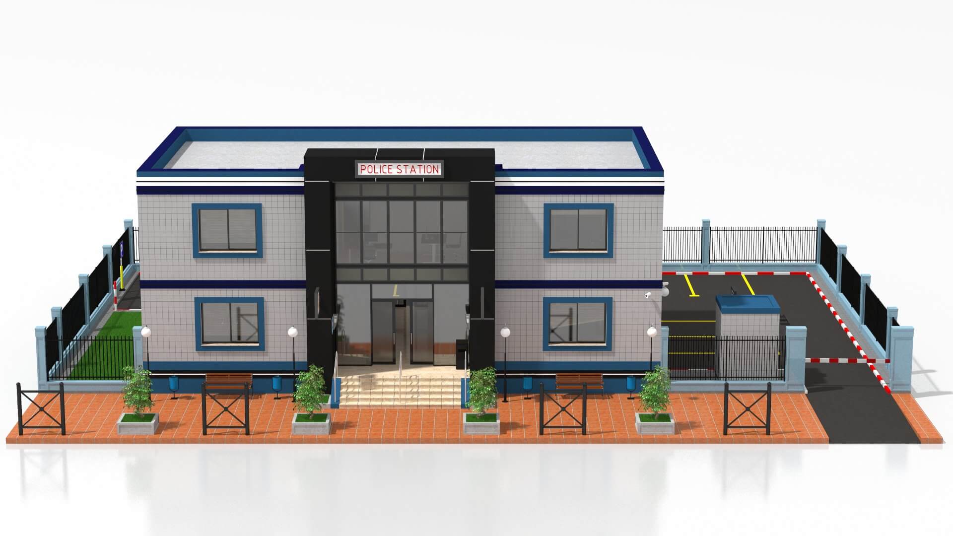 Police Station - 3D Model by zyed