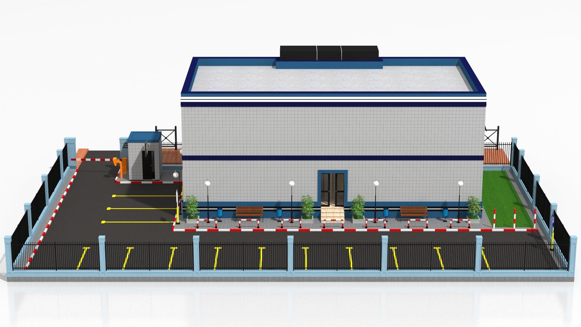 Police Station - 3D Model by zyed