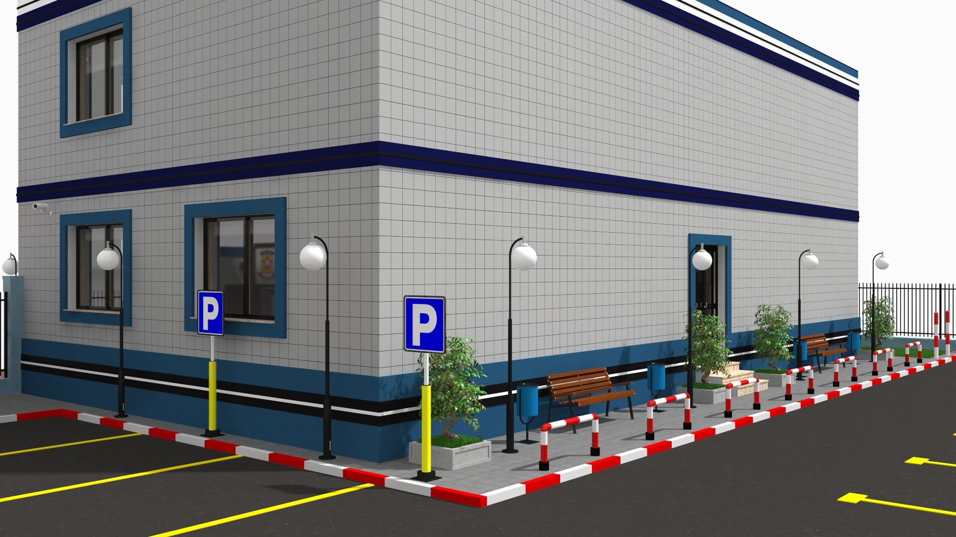 Police Station - 3D Model by zyed