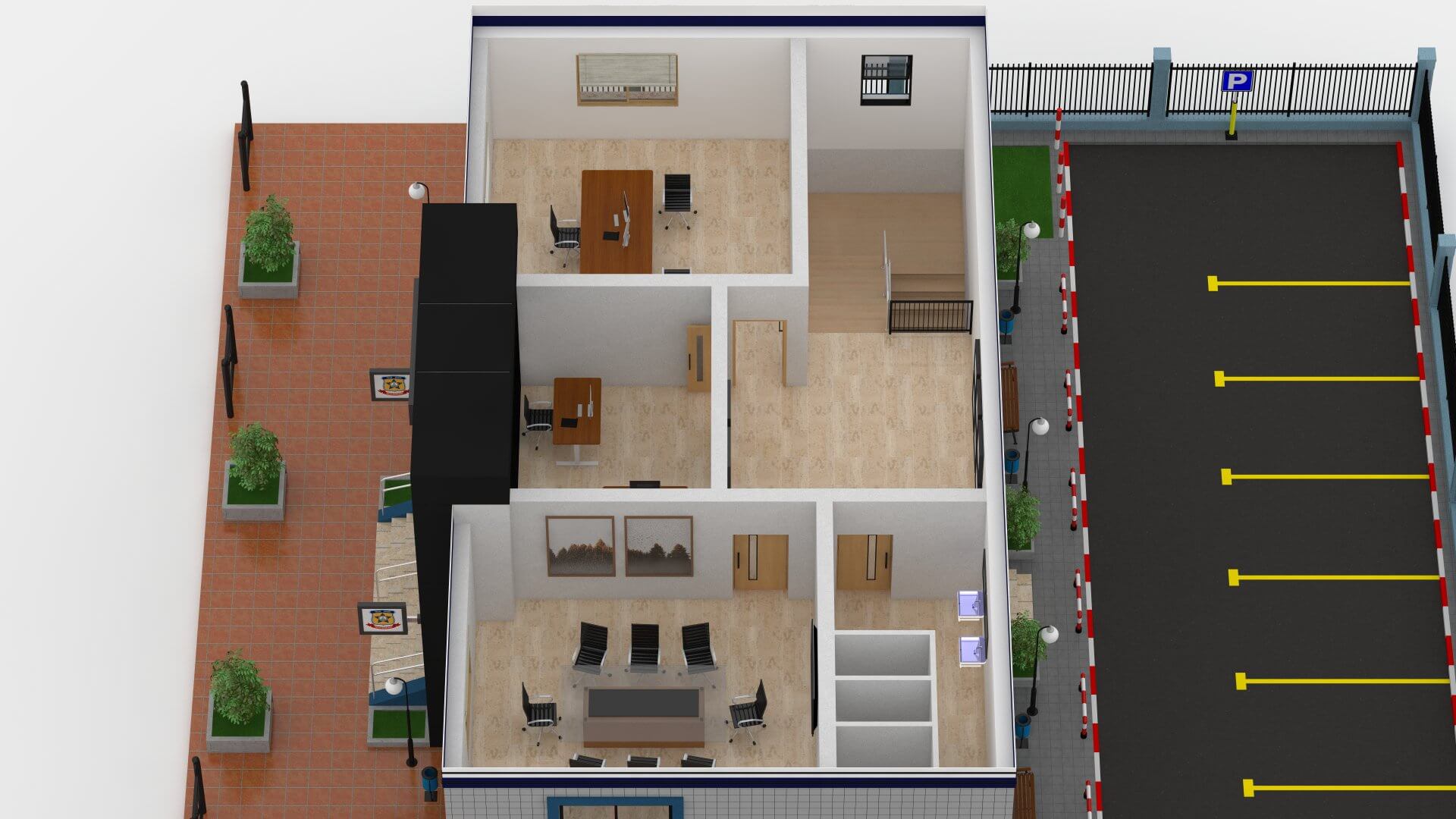 Police Station - 3D Model by zyed